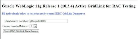 How To Use Oracle Weblogic Server With A Jdbc Gridlink Data Source