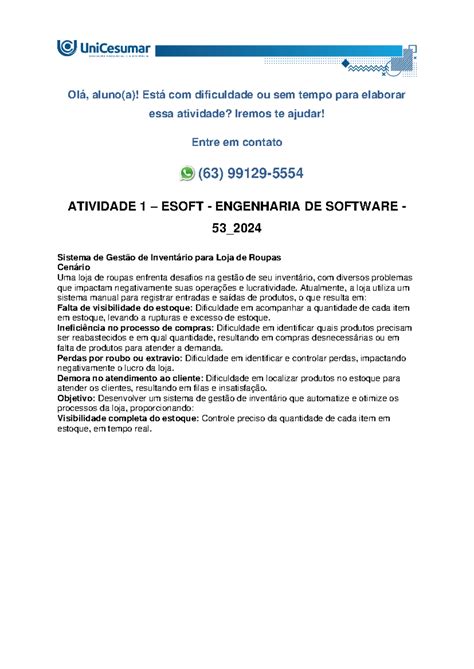 Objetivo Desenvolver Um Sistema De Gestão De Inventário Que Automatize E Otimize Os Processos