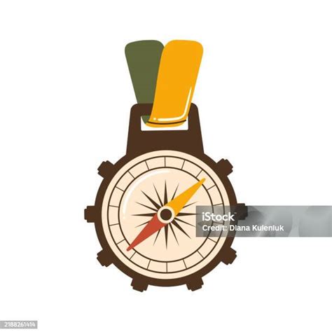Compass A Vector Illustration Of A Compass With Arrows And Other