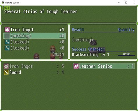 Crafting System V1 02 Update MV Crafting System By Ramza