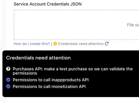Service Account Credentials Json Credentials Need Attention Revenuecat Community