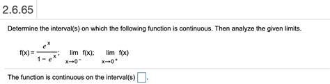 solved 2 6 65 determine the interval s on which the