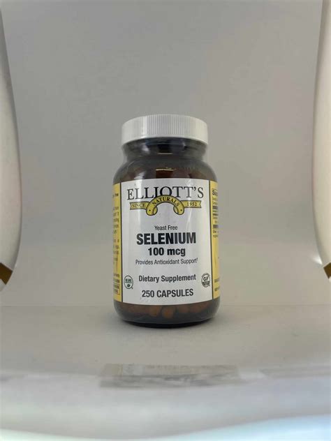 Elliotts Selenium 100mcg 250 Capsules Elliotts Vitamins