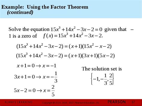 Chapter 1 Polynomial And Rational Functions 3 3 Dividing Polynomials Remainder And Factor