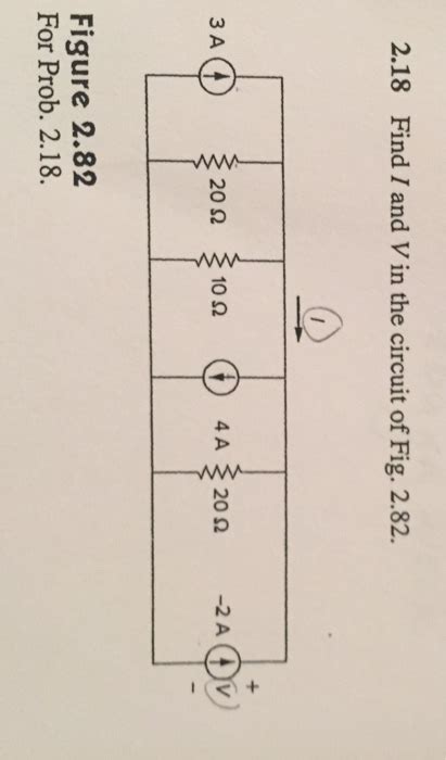 solved find i and v in the circuit of fig 2 82