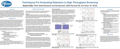 Techniques For Evaluating Detectors In High Throughput Screening Ppt