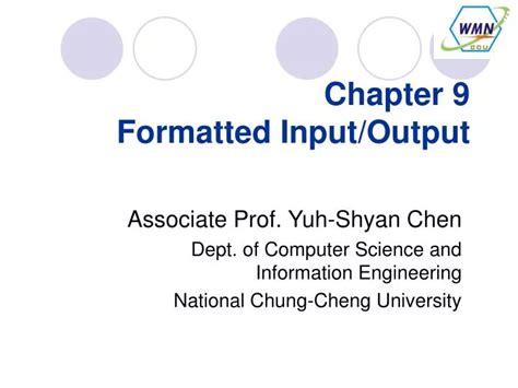 ppt chapter 9 formatted input output powerpoint presentation free