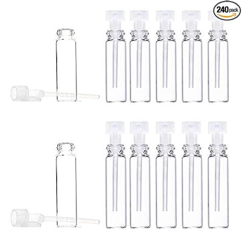 Hunky Dory 240pcs 1ml Mini Sample Perfume Bottle With Dropand Spray