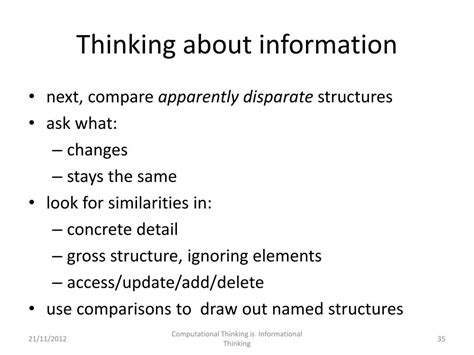 Ppt Computational Thinking Is Informational Thinking Powerpoint
