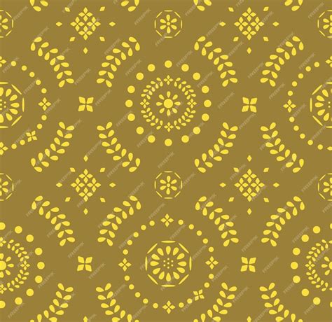 Premium Vector Radial Geometric Laser Cut Floral Seamless Pattern Vector Illustration