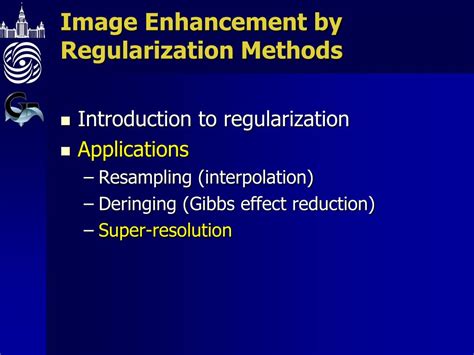 Ppt Image Enhancement By Regularization Methods Powerpoint