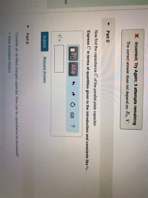 Solved Introduction To Capacitance Learning Goal To Chegg Com
