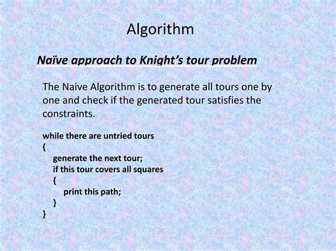 Knights Tour On Chessboard Using Backtracking PPTX Computing Technology Computing