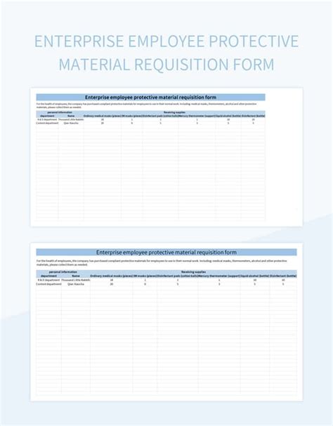 Free Material Requisition Form Templates For Google Sheets And Microsoft Excel Slidesdocs