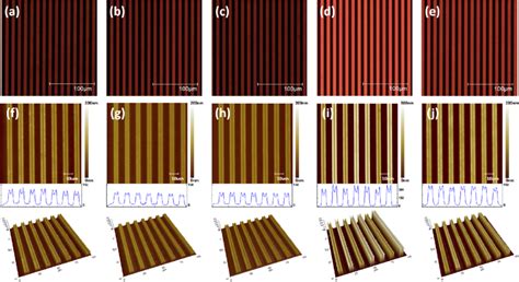 Optical Microscope Images A E And Atomic Force Microscope Image And Download Scientific