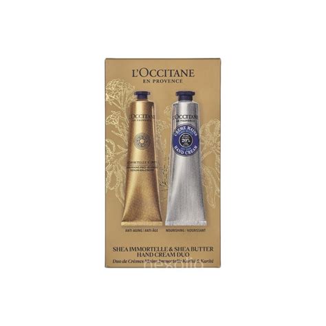 Loccitane Hand Cream Duo Set 2x75ml Shea Immortelleshea Butter 15