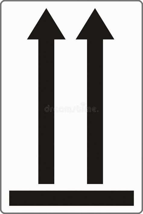 International Shipping Pictorial Labels This End Up With No Text Stock