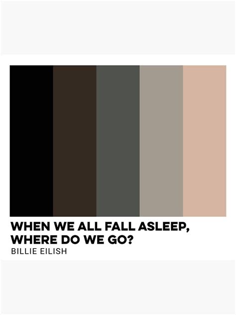 When We All Fall Asleep Where Do We Go Color Palette Design Sticker