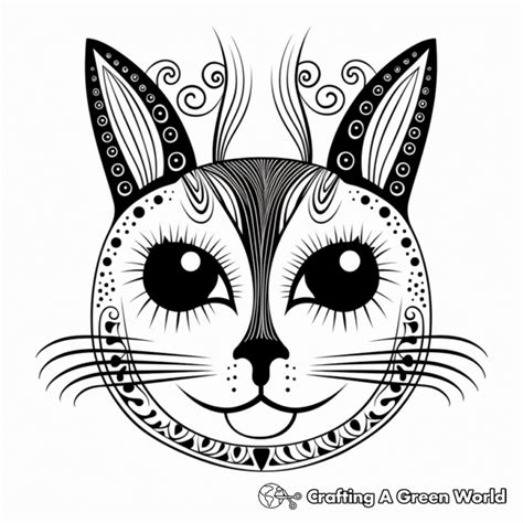 Cat Face Coloring Pages Free And Printable