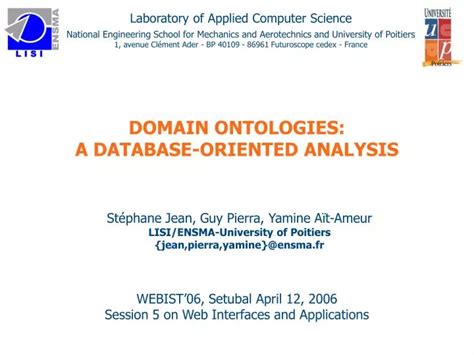 Ppt Domain Ontologies A Database Oriented Analysis Powerpoint Presentation Id4409006