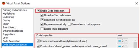 Visual Assist Features Code Inspection Whole Tomato Software