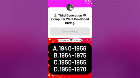 🥉 Third Generation 🖥️ Computer Devloped During Computerscience Youtube