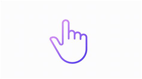 Animated Finger Touch Gradient Icon