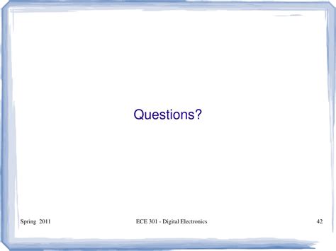Ppt Ece 301 Digital Electronics Powerpoint Presentation Free