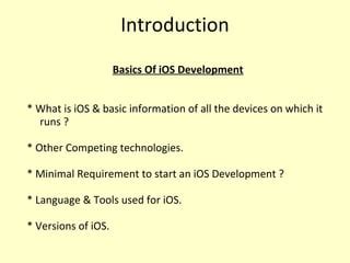 Ios Introduction For Very Beginners Ppt