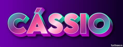 Cássio Efeito De Texto E Desenho De Logotipo Nome