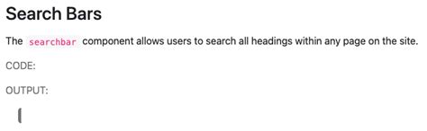 Searchbar Code And Example Is Not Showing · Issue 1887 · Markbindmarkbind · Github
