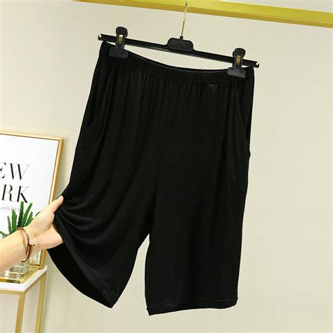 Badu Bg Дамски къси панталони за сън с дължина до коляното ежедневни и удобни долнища на