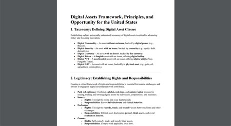 Digital Assets Framework
