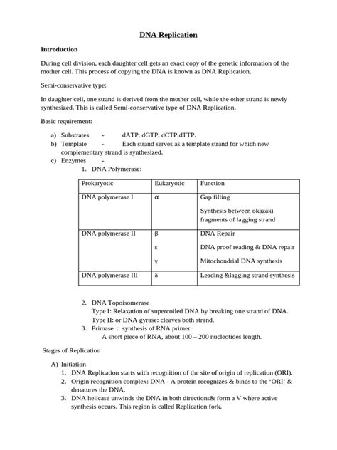 Dna Replication Pdf Dna Replication Operon