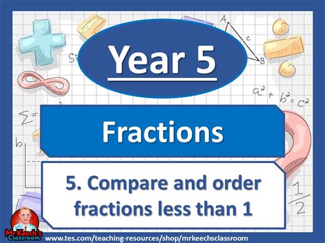 Year 5 Fractions Compare And Order Fractions Less Than 1 White Rose Maths Teaching Resources