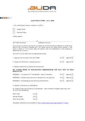 Fillable Online Proxy Form FINAL Fax Email Print PdfFiller