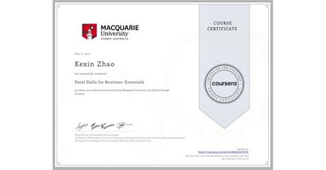 Kexinannie Zhao On Linkedin Completion Certificate For Excel Skills