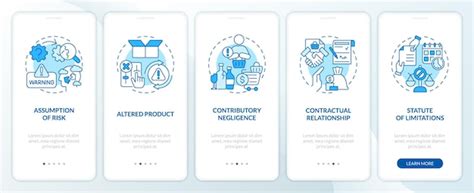 Premium Vector 2d Icons Representing Product Liability Mobile App Screen Set Walkthrough 5