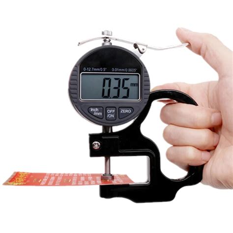 Digital Dial Thickness Gauge Mm Mm Hand Held Pointer LCD Display Tester
