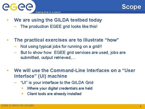 Enabling Grids For Escienc E Practical Using EGEE