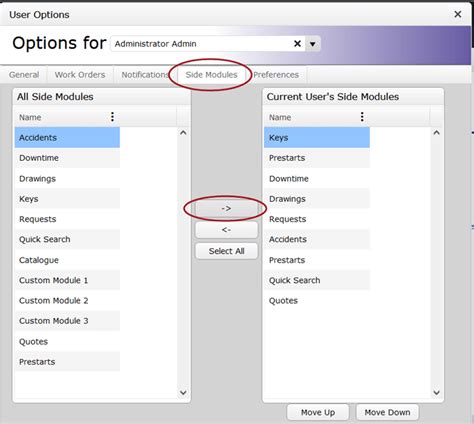 Accessing Side Modules