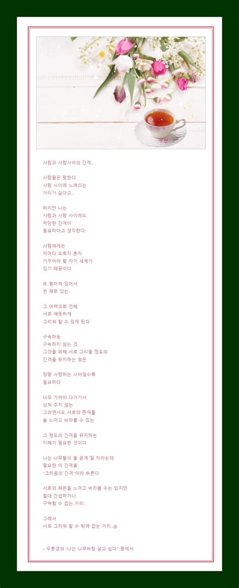 사람과 사람 사이의 간격