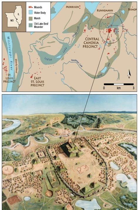Cahokia On The Site Of Present Day East St Louis Historia De America