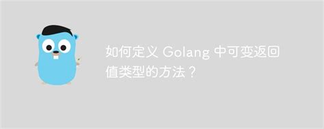 如何定义 Golang 中可变返回值类型的方法？ 美云