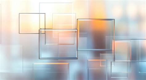 Abstract Composition Of Translucent Squares With Soft Pastel Colors Premium Ai Generated Image