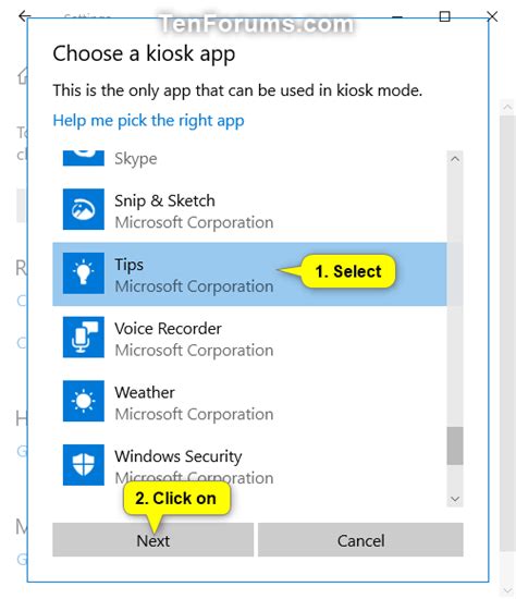Setup Or Remove A Kiosk Account Using Assigned Access In Windows 10
