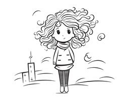 Wind In Your Hair Coloring Page Coloring Page