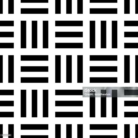 선 반복 가능한 패턴 수직 및 수평 줄무늬 기하학적 인 원활한 패턴이있는 흑백 사각형을 번갈아 가며 사용합니다 0명에 대한 스톡