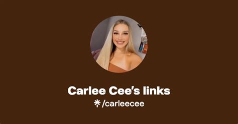 Carlee Cees Links Instagram Tiktok Linktree