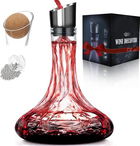 Qpix Digital Wine Decanter Built In Aerator Pourer Wine Carafe Red